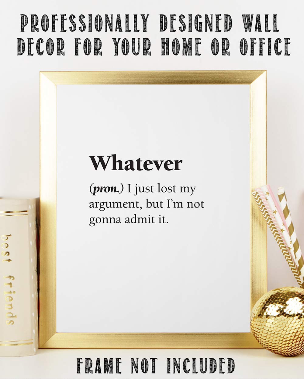 Whatever Definition Print - Dictionary Quote Poster, Funny Home Office ...